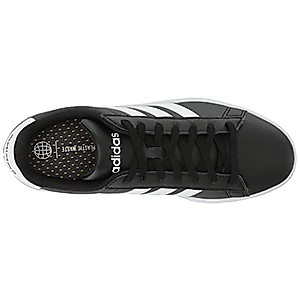 adidas Men's Grand Court 2.0 Tennis Shoe, Core Black/FTWR White/Core Black, 11