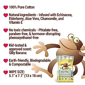 Natural Essentials Lil' Peepers Bundle - Baby Eyelid Cleansing Wipes, (30Ct) & 2 Packs of Moisturizing Nose Wipes (64 Wipes)