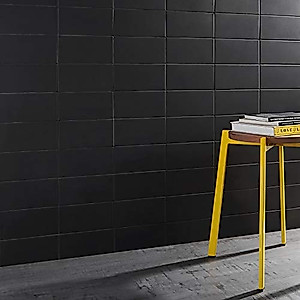 Tori Black 4 in. x 8 in. Matte Ceramic Wall Tile (28 Pieces, 6.02 Sq. Ft. / Case)