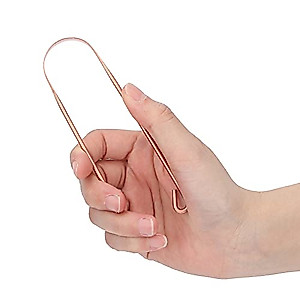 Tongue Scraper Bad Breath Treatment Pure Copper Tongue Cleaner Easy to Use Tongue Scraper for Adults U Shaped Tongue Scrubber Tongue Cleaner Maintain Oral Hygiene Scraper