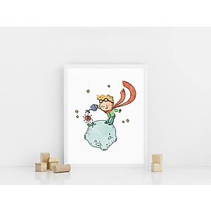 bumbleboo Nistio® Little Prince Nursery Wall Art, Little Prince Playroom Decor, Little Prince Posters, Set of 6 UNFRAMED Prints, 8x10