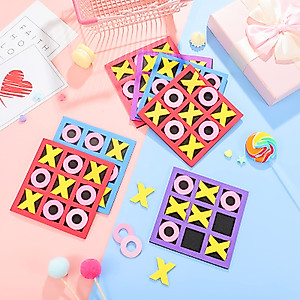 Tic Tac Toe - (Pack of 36) Foam Tic-Tac-Toe Mini Board Game for Kids - for Birthday Party Favors, Goody Bag Fillers, End of Year Gifts for Students (Blue, Purple, Red)