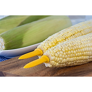 Fox Run 5398 Jumbo Corn Holders, Stainless Steel and Plastic, Set of 8