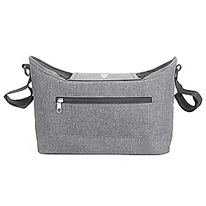 LittleXplorer Baby Stroller Organizer: Diaper Caddy - Extra Stroller Cup Holders - Wet Wipes Dispenser Pocket - Changing Pad and Toy Storage - Attaches to Single, Double, Jogging or Umbrella Stroller