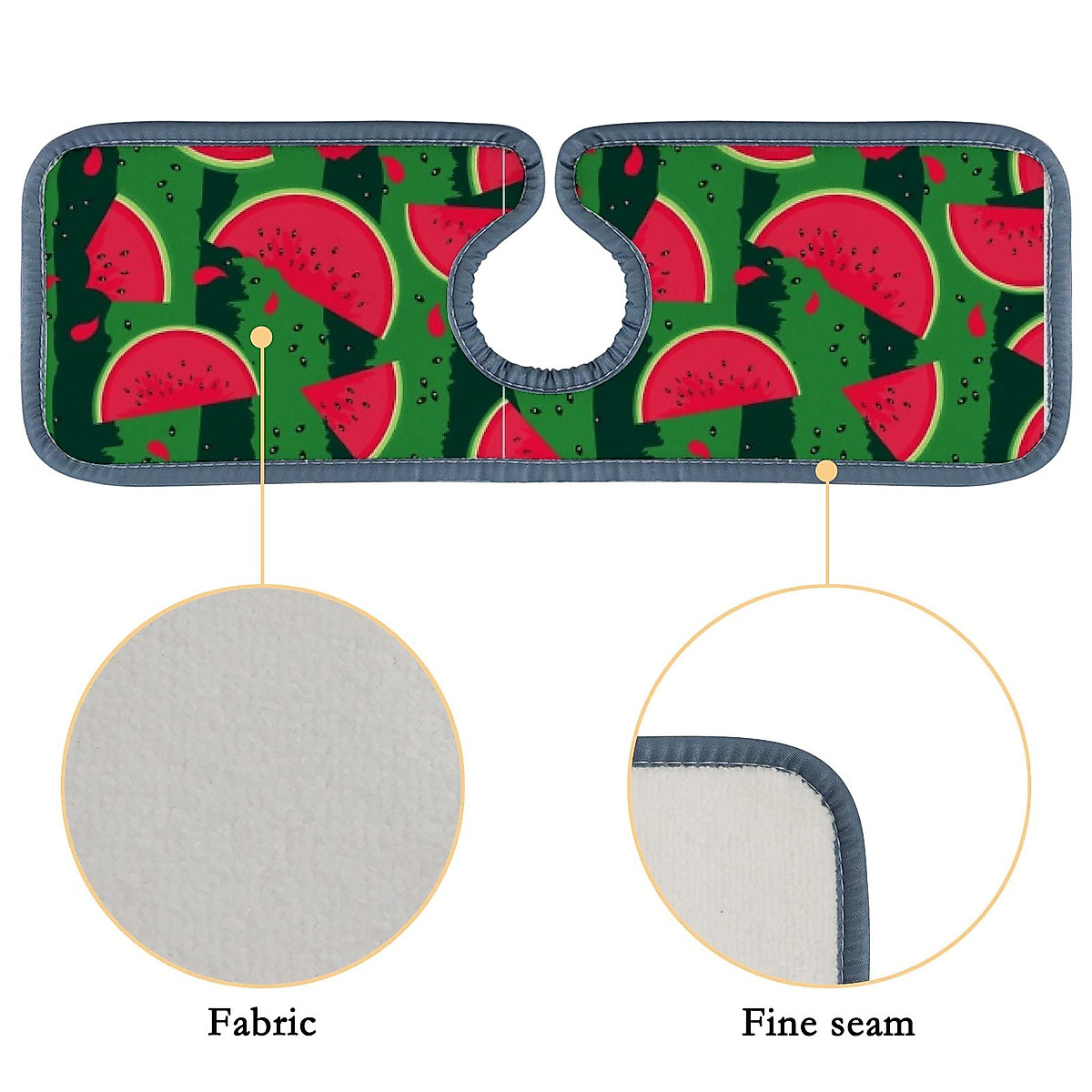 Kitchen Faucet Absorbent Mat 3 Pieces Watermelon Slices Stripes Faucet Sink Splash Guard Bathroom Counter and RV,Faucet Counter Sink Water Stains Preventer
