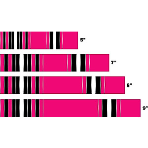 White Water Archery Laminated Pink Traditional 8 Crest Arrow Wraps 15 pk Choose Length Width (5, 1.12)