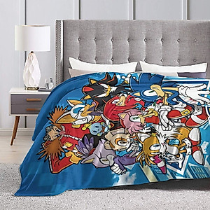 Longview Game Blanket Ultra-Soft Flannel Throw Blanket Cartoon Blankets Light Weight Bed Couch Living Room for Boys Grils 50''X40''