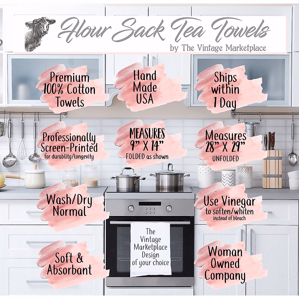 Funny Tea Towel | Just Remember If We Get Caught Your Deaf and I Don't Speak English | Best Friends | Home Decor Dish Towels