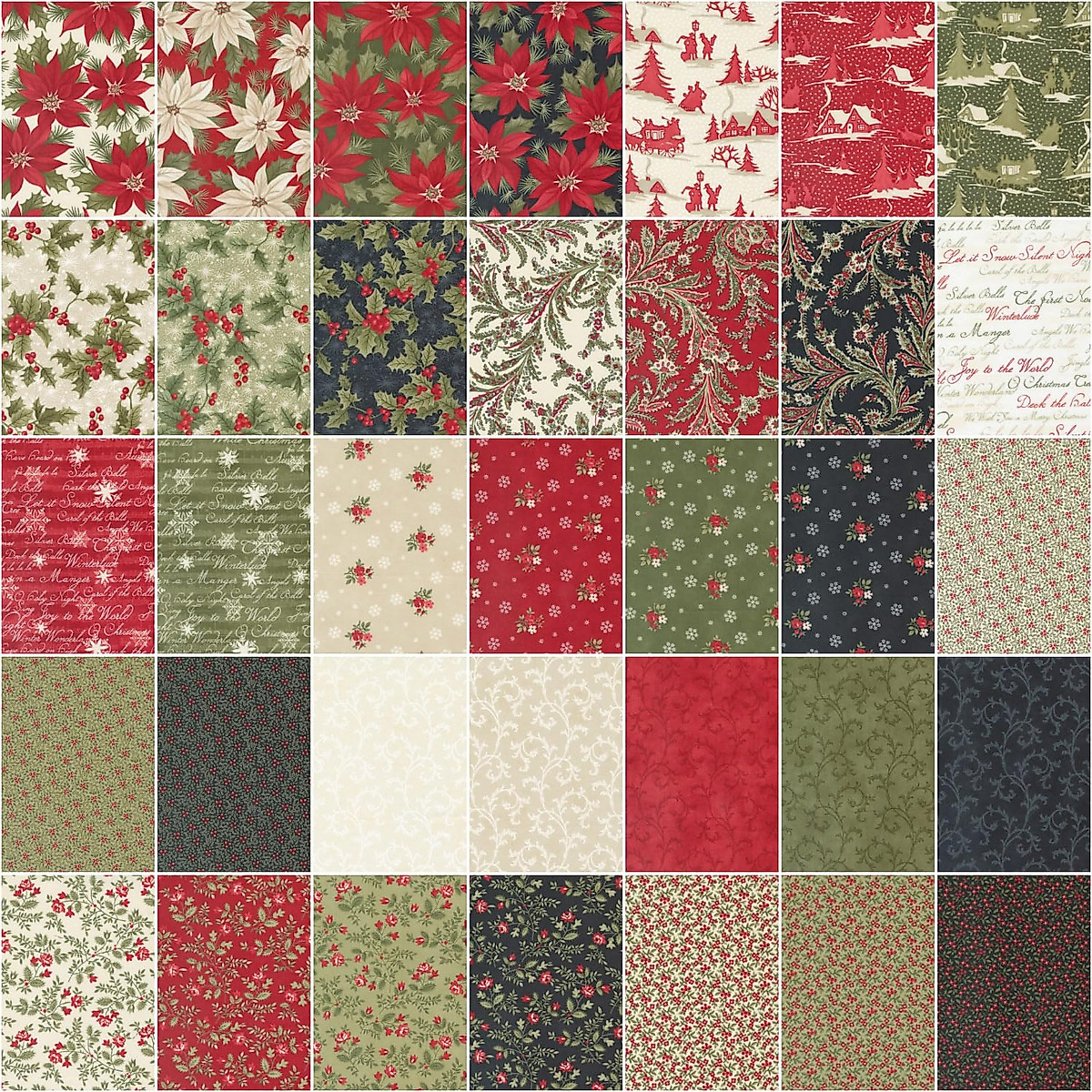 A Christmas Carol Layer Cake®, 42-10" Precut Fabric Quilt Squares by 3 Sisters