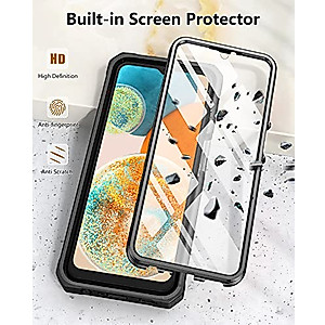 FNTCASE for Samsung Galaxy A23 5G Case: Heavy Duty Rugged Military Grade Shockproof TPU Full Protective Shell with Kickstand Durable A23 4G LTE Phonecase Cell Phone Cover Black