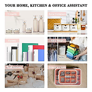2023 Label Maker Machine, 520B Wireless Bluetooth Portable Label Printer with Label Tape Included Multiple Templates, USB Rechargeable for Christmas Decoration Home Office and Store Organization, Pink