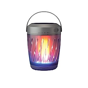 NEBO Solar Zapper & Lantern (No Flicker) Warm Glow Attracts and Zaps Mosquitos, Flies, Gnats, June Bugs, and More for Outdoor Use with Dual Band UV Technology, Lantern