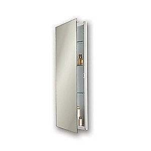 Jensen 663BC Low Profile Narrow Body Medicine Cabinet with Polished Mirror, 15-Inch by 36-Inch