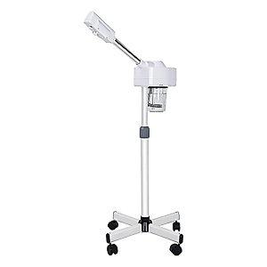 Nova Microdermabrasion Professional Facial Steamer On Wheels Ionic Ozone Facial Steamer with Hot Mist Function Stand Facial Steamer for Personal Home Salon Spa Skin Cleaning