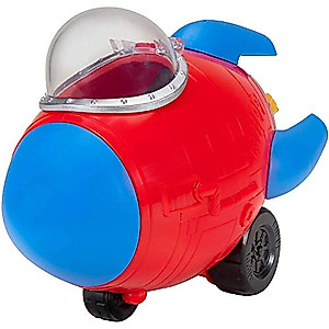 Blippi Rocket Ship - Mini Vehicle with Freewheeling Features Including 2” Classic Character Toy Figure - Imaginative Play for Toddlers, Young Children, Preschoolers