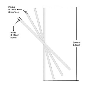 Ruimou 50pcs PP Plastic Welding Rods Length 7.9 Inch PP Welding Sticks For Car/Kayak Plastic Repair (White)
