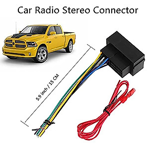 RED WOLF Car Radio Wiring Harness Adapter Replacement for Jeep Dodge Ram Chrysler 2015-2021 to Install Aftermarket Stereo NAV Cable Connector Plug