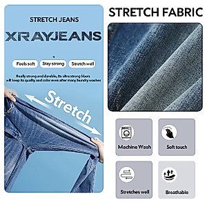 X RAY Baby Boys Toddler Jeans, Elastic Waist Biker Moto Distressed Ripped Denim Jeans for Boys & Colored Pants, Jet Black Moto 3T