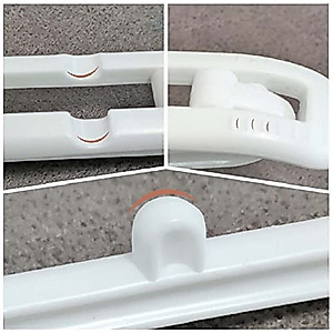 Fineget Folding Clothes Skirt Shirt Hangers with Clips Plastic Coat Travel Shoes Socks Shorts Hangers Foldable Collapsible Closet No Slip Heavy Duty White Hangers Retail Organizer 4 PCS + 8 Clips