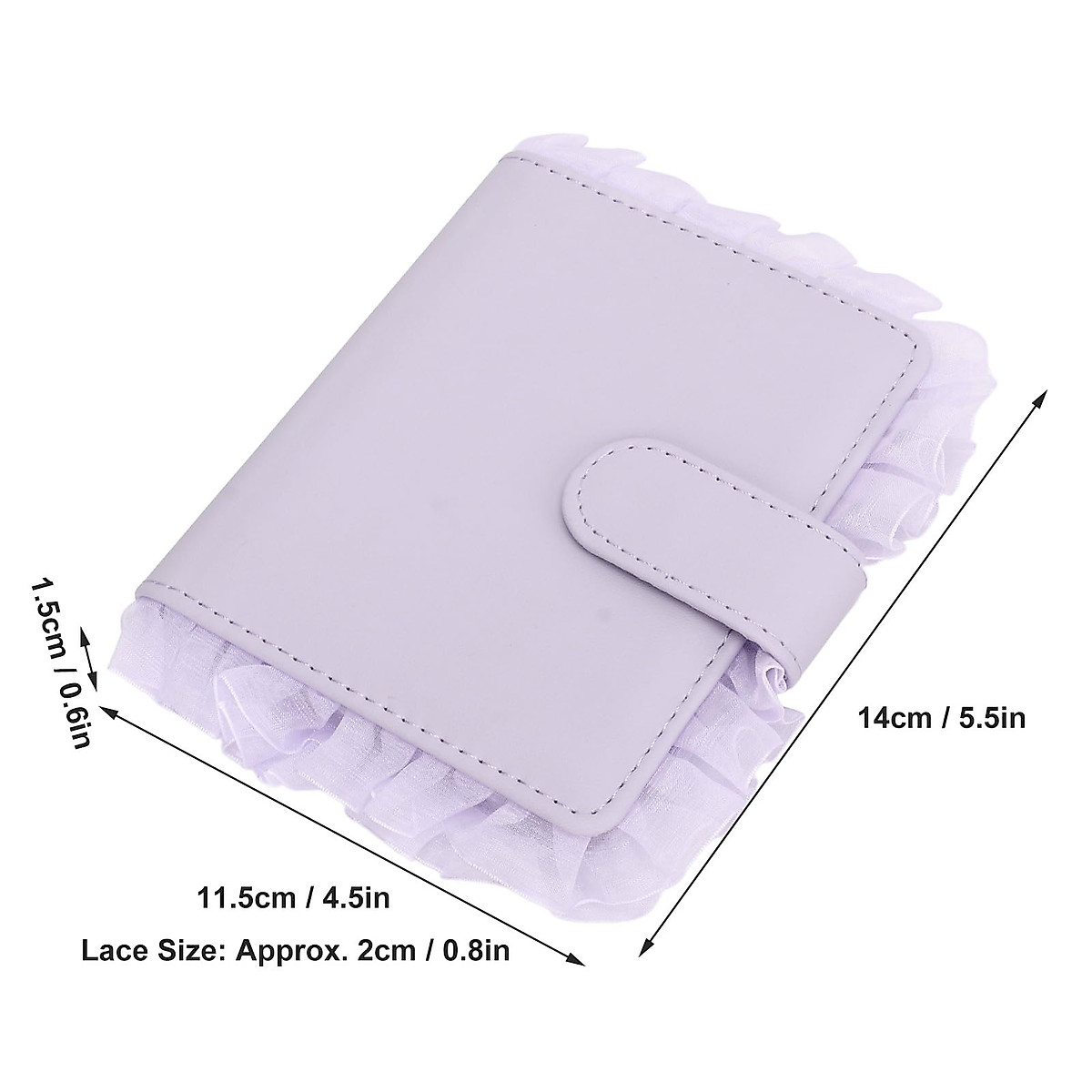 Camera Picture Holder, Universal Mini Film Photo Album with Cute Lace for Display (Purple)