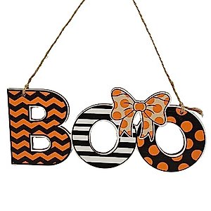 Halloween Welcome Door Sign Wooden Front Door Decorations Wall Plaque Boo Hanging Wreath Hanging Sign Welcome Wood Sign Boo Coffee Shop Front Door Sign Wood Sign Boo Wood Door Hanger Office