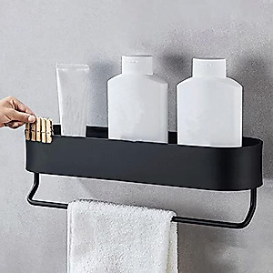 Durable Floating Shelves Wall Shelf Towel Rack Support Organizer Storage Wall Mounted for Home Bathroom Perfumes, Spice Shampoo, x9.5x6cm Bar