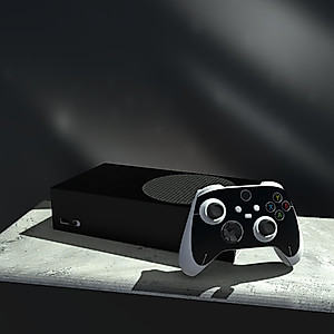 PlayVital Black Custom Vinyl Skins for Xbox Core Wireless Controller, Wrap Decal Cover Stickers for Xbox Series S Console Controller