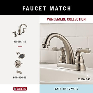 DELTA 79650-BN Windemere Toilet Paper Holder, 8.31 x 3.46 x 2.36 Inches, SpotShield Brushed Nickel