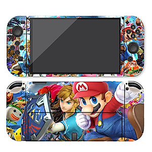 SadSkins Full Wrap Skin for switch oled Anime, Protector Skin Cover Matte Vinyl Decal Stickers（Only switch oled）