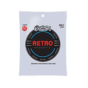 Martin Retro Acoustic MM12 Light-Gauge Guitar Strings, Monel Nickel