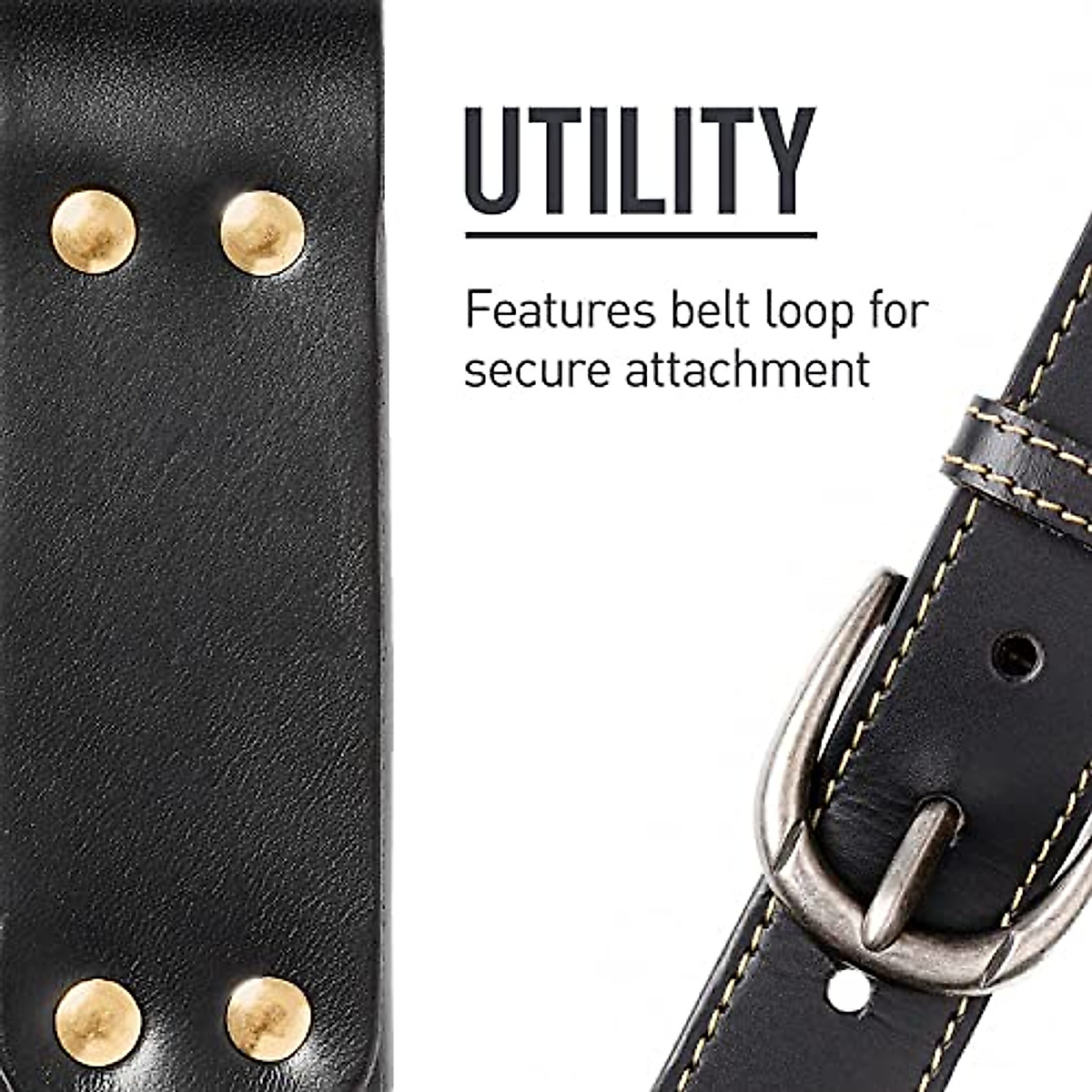 LEATHERMAN, Premium Leather Sheath for Multitools, Fits Skeletool, Crunch & Charge - Black