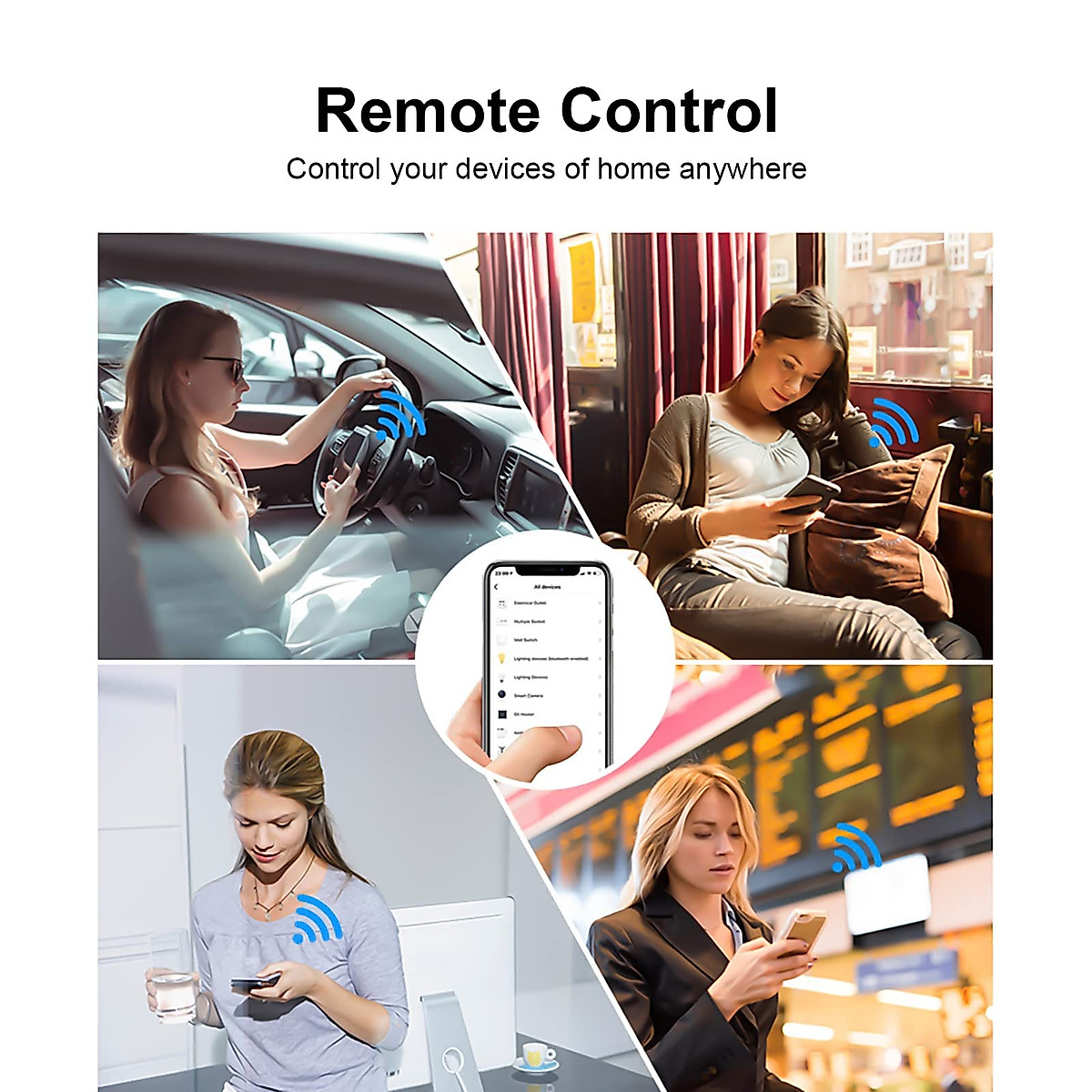 belinkon Mini WiFi Smart Plug, Wi-Fi Outlets for Smart Home with Timer Function, Remote Control from Anywhere, Works with Alexa, Google Home, Smart Life Tuya APP, ETL/FCC/Rohs Listed Socket (4 Pack)