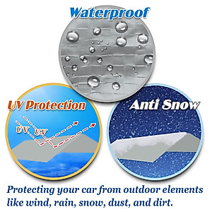 Strong Camel Carport Conopy Cover 10'x20' Replacement for Car Tent Outdoor Top Garage Shelter with Ball Bungees, SIL (Only Cover, Frame Not Included)