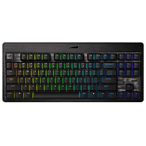Mountain Everest Core Mechanical Gaming Keyboard - USB Hub - Cherry MX Hot-Swappable Switches - RGB Backlit (Midnight Black, Red - Linear & Quiet)