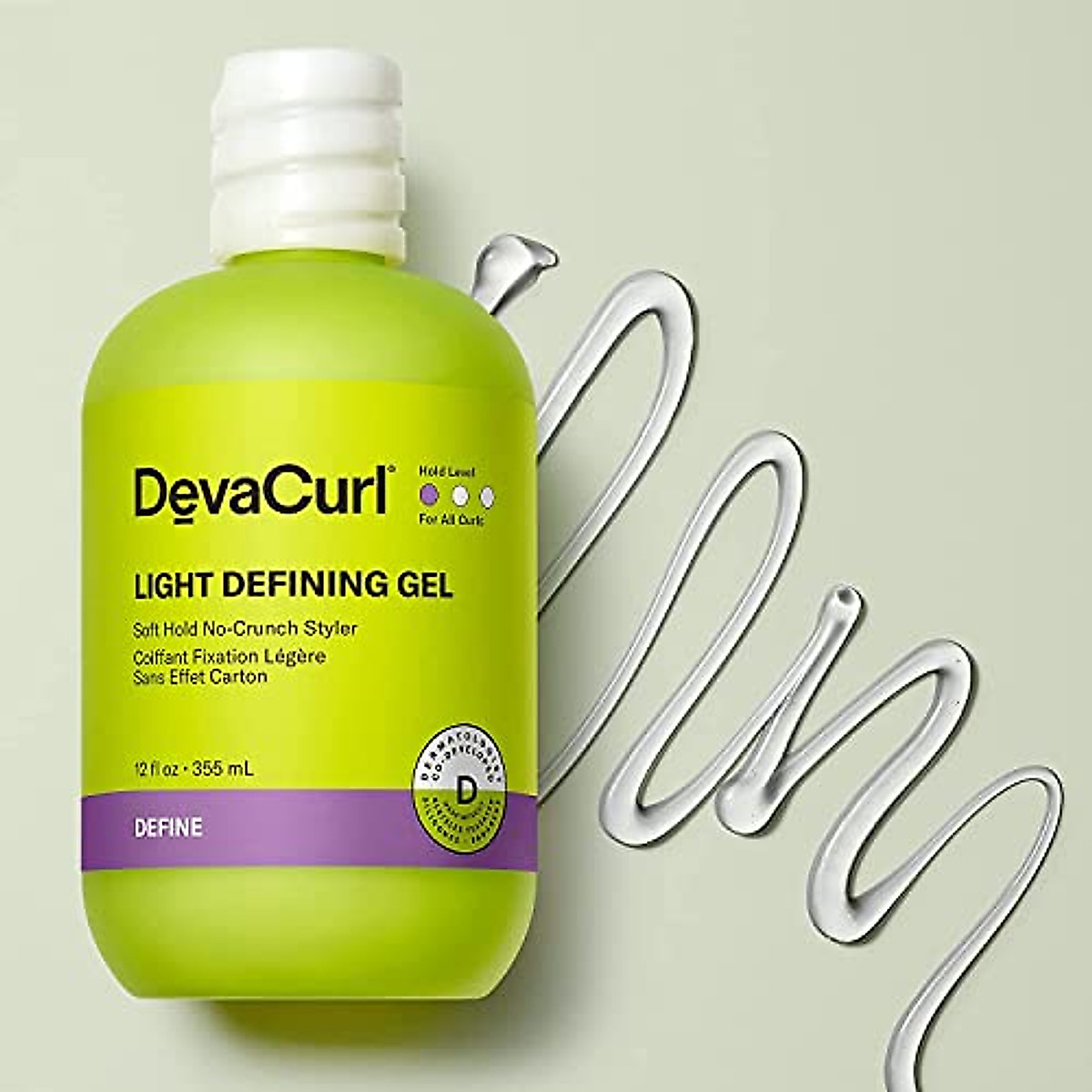 DevaCurl Light Defining Gel Soft Hold No-Crunch Styler, Bright Breeze, 12 fl. oz.
