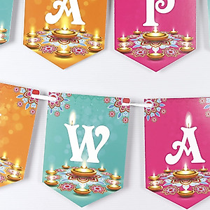 Crazy Night Happy Diwali Banner, Funnlot Diwali Decorations Deepavali Decorations Mother Laxmi Happy for Festival of Lights Party Banner