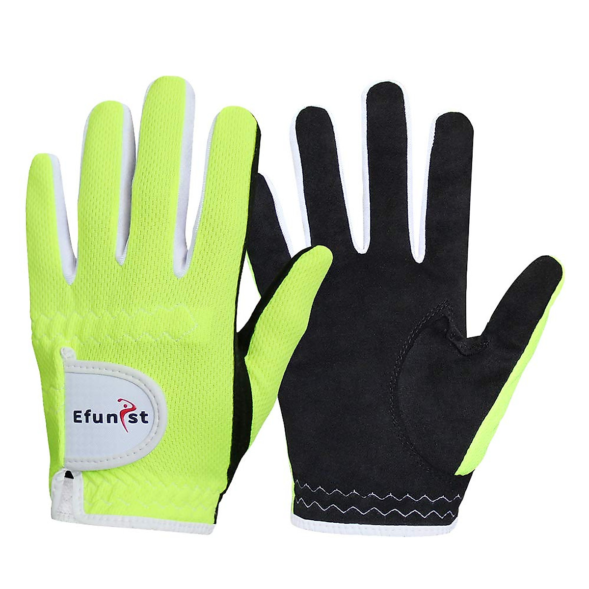 Efunist 1 Pair Junior Kids Youth Toddler Boys Girls Golf Gloves Dura Feel Blue Red Green Left Hand Right Hand (Blue, Medium)