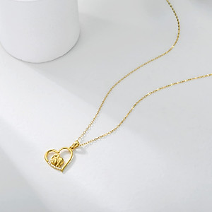 Rikelus 14K Gold Panda Bear/Cow/Dolphin/Koala Bear/Elephant Necklace for Women Girls,Birthday Anniversary Jewelry Cute Animal Gift for Mom Wife Girlfriend Grandma Daughter 16"-18"