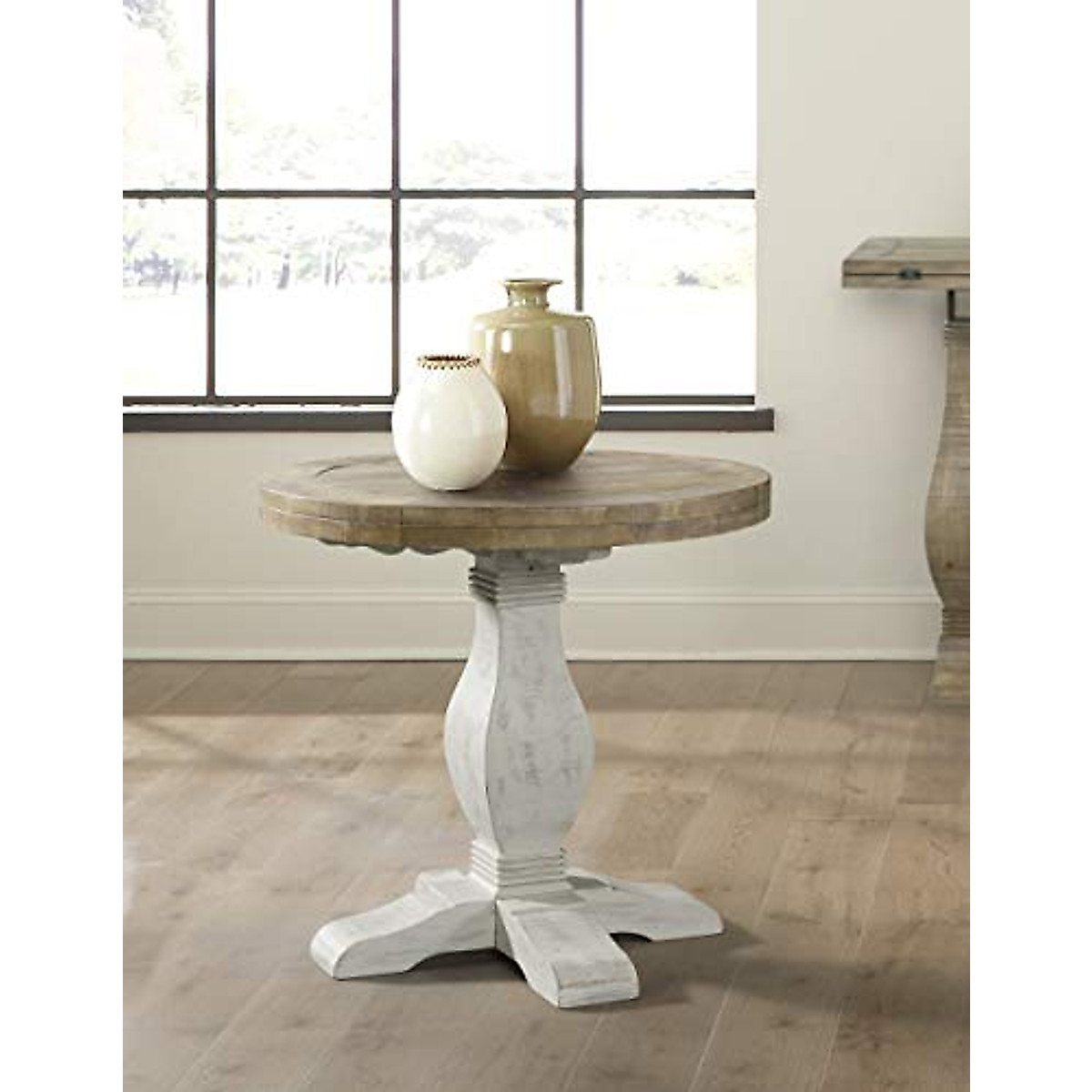Martin Svensson Home Napa, End Table, White Stain and Reclaimed Natural