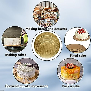 4 Pack Cake Boards Golden Round Cake Circles 6, 8, 10, 12 Inch Cake Base Cardboard, 1 of Each Size Set for Baking Cake, Gold