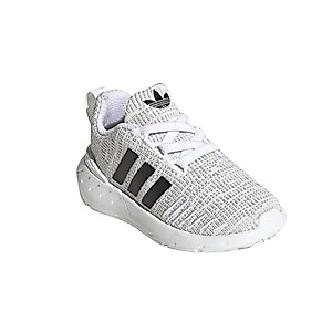 adidas Baby Swift Run 22 Sneaker, White/Core Black/Grey, 5 US Unisex Infant