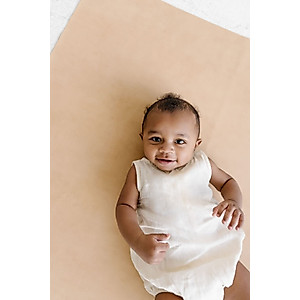 Vegan Leather Splat Mat for Under High Chair/Arts/Crafts, 38” X 38” Wipeable Spill Mat, Water Resistant Floor Mat, Portable Play Mat - Premium Quality