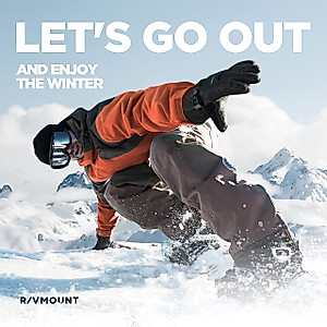 rivmount Ski Snow Gloves Men Women, Waterproof 3M Thinsulate Touchscreen, Winter Cold Weather Warm Gloves Wrist Leashes