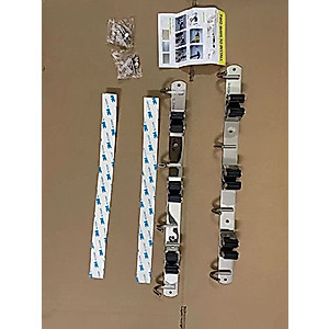 Magic Organization Stainless Steel Broom Mop Holder - 2 Pack - Extra Wide For Better Mounting - Organize Home, Garage, Shed