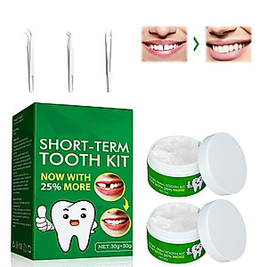 Moldable False Teeth, Tooth Replacement Kit,Temporary Teeth Repair Kit,Tooth Repair Kit for Snap On Instant and Confident Smile,with Mouth Mirror, 3 Pcs Differernt Dental Probe