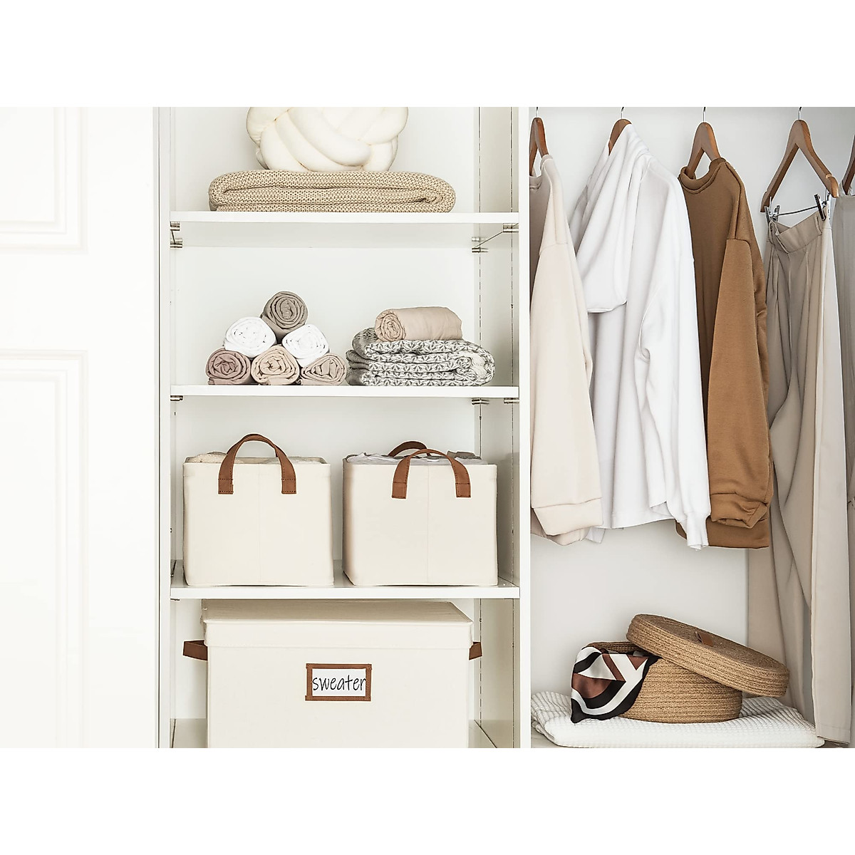 StorageWorks 2-Pack Narrow Storage Bins with 2-Pack Rectangle Storage Bins