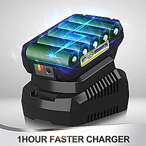 Walense 20V MAX Cordless String Trimmer/Edger with 2.0Ah Battery, 12 Inch Auto Feed Weed Grass Eater, Lightweight Portable Stretchable Electric Weed Whacker, Fast Charger & Replacement Spool Included