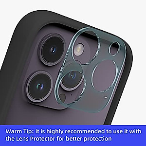 K TOMOTO Compatible iPhone 14 Pro Bumper Case (6.1 Inch), Liquid Silicone Bumper Case [Shock-Absorb] [Raised Edge Protection] [Drop Protection] [Silky and Soft Touch] Frame Bumper Case, Black