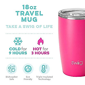 Swig Life Party Animal + Hot Pink Coffee Lovers Gift Set, Includes (2) 18oz Travel Mugs, Triple Insulated, Stainless Steel, Easy to Clean, and Dishwasher Safe