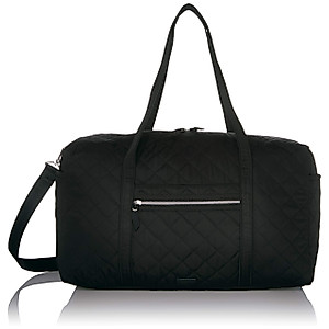 Vera Bradley Women's Performance Twill Large Travel Duffle Bag, Black, One Size